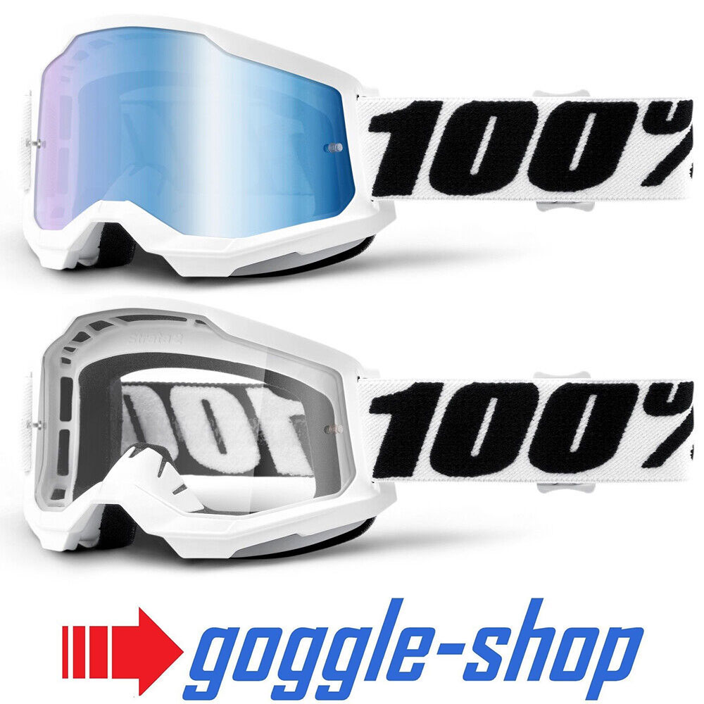 100% Strata 2 Motocross Goggles - Everest