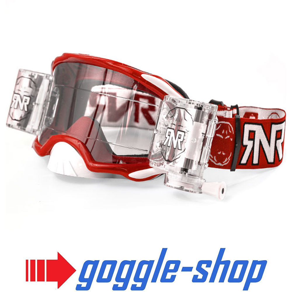 RNR Platinum WVS Roll-Off Motocross Goggles - RED