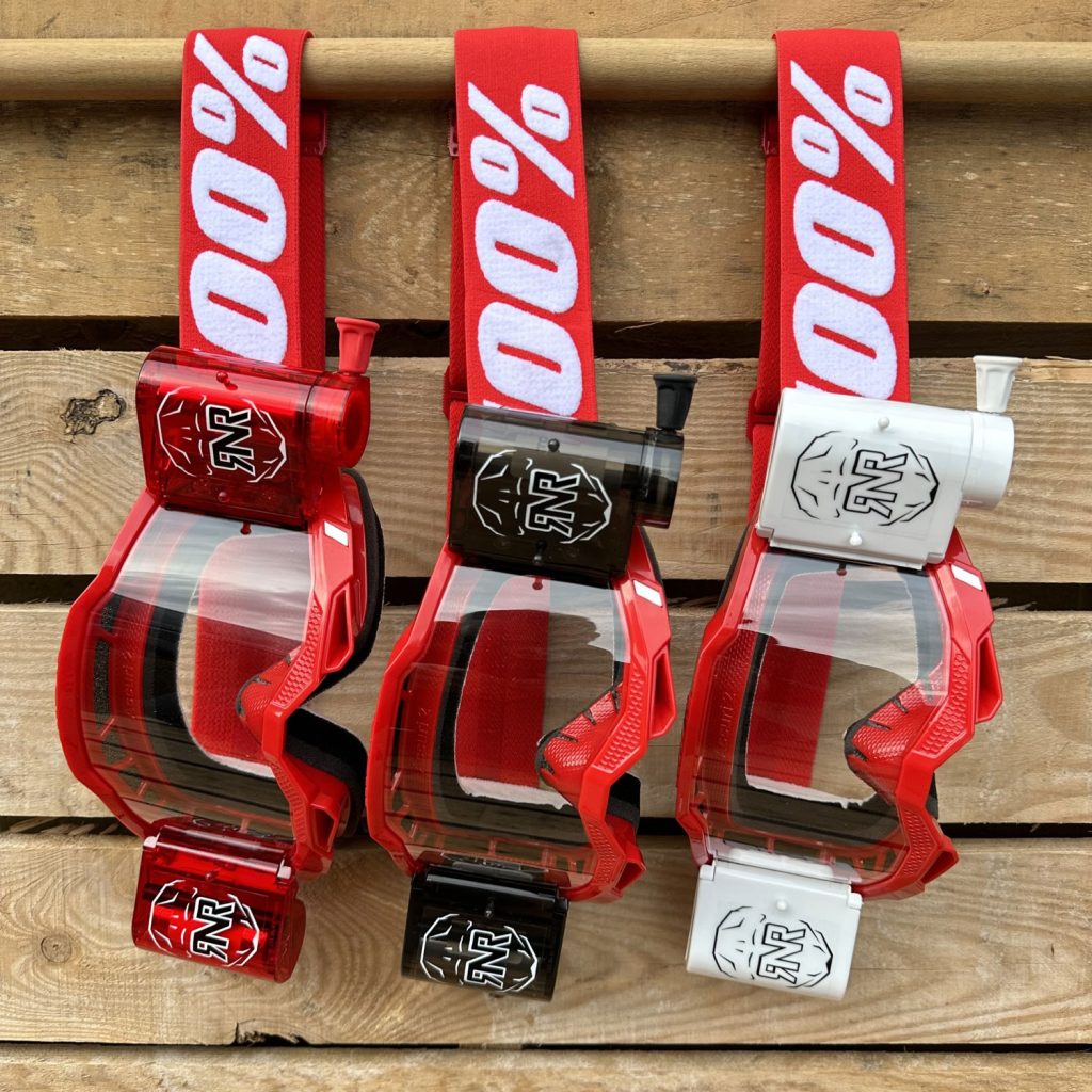 100% Accuri 2 RNR WVS Roll-Off Motocross Goggles - RED